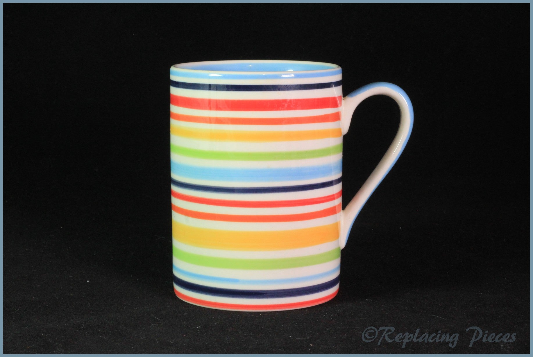 RPW69 - Whittards - Multi Coloured Striped Mug – ReplacingPieces